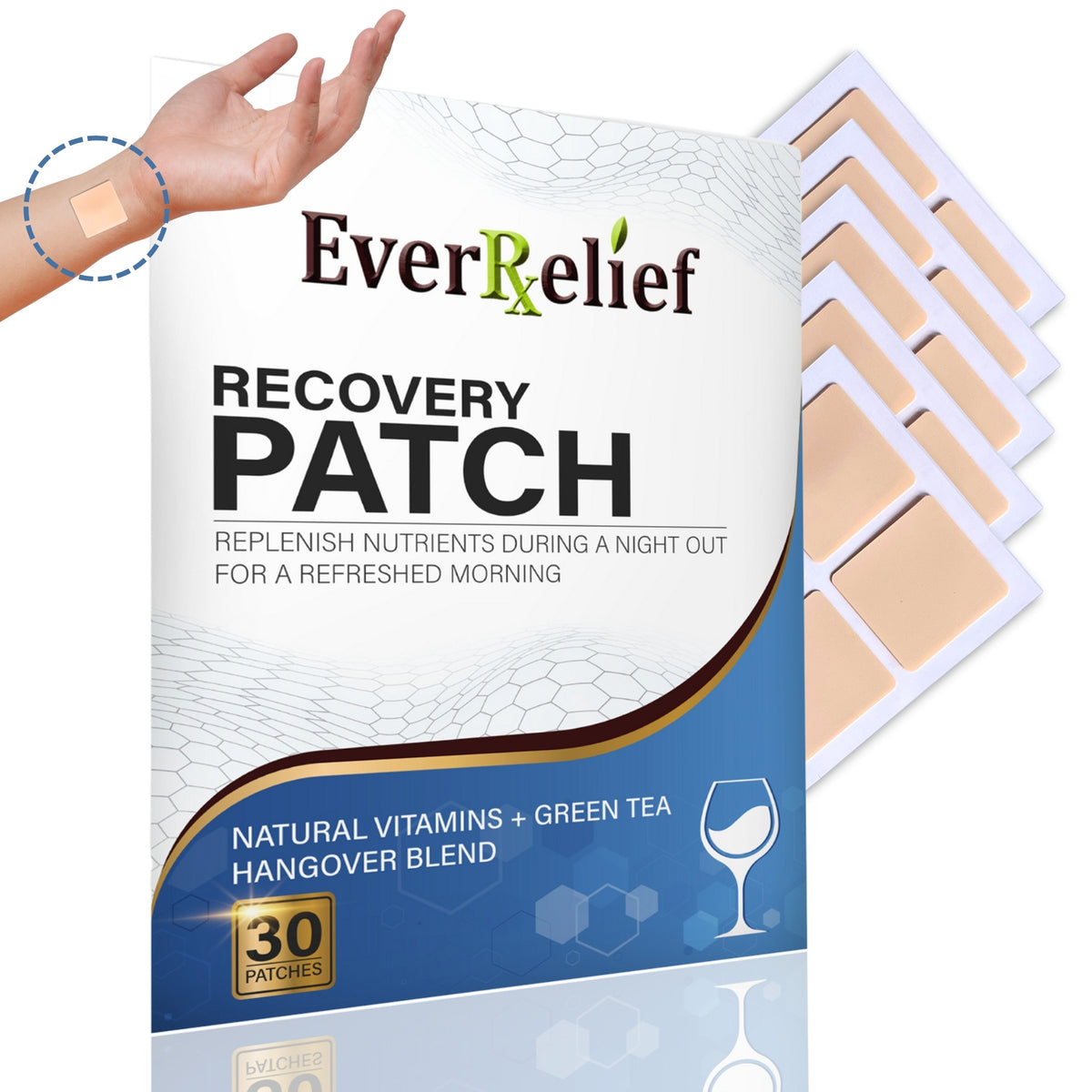 30-Pack Recovery Hangover Patches – EverRelief